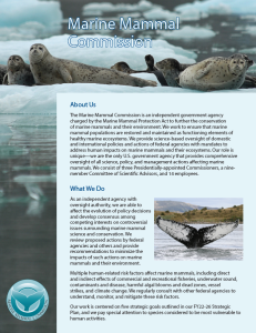 Commission Factsheets - Marine Mammal Commission